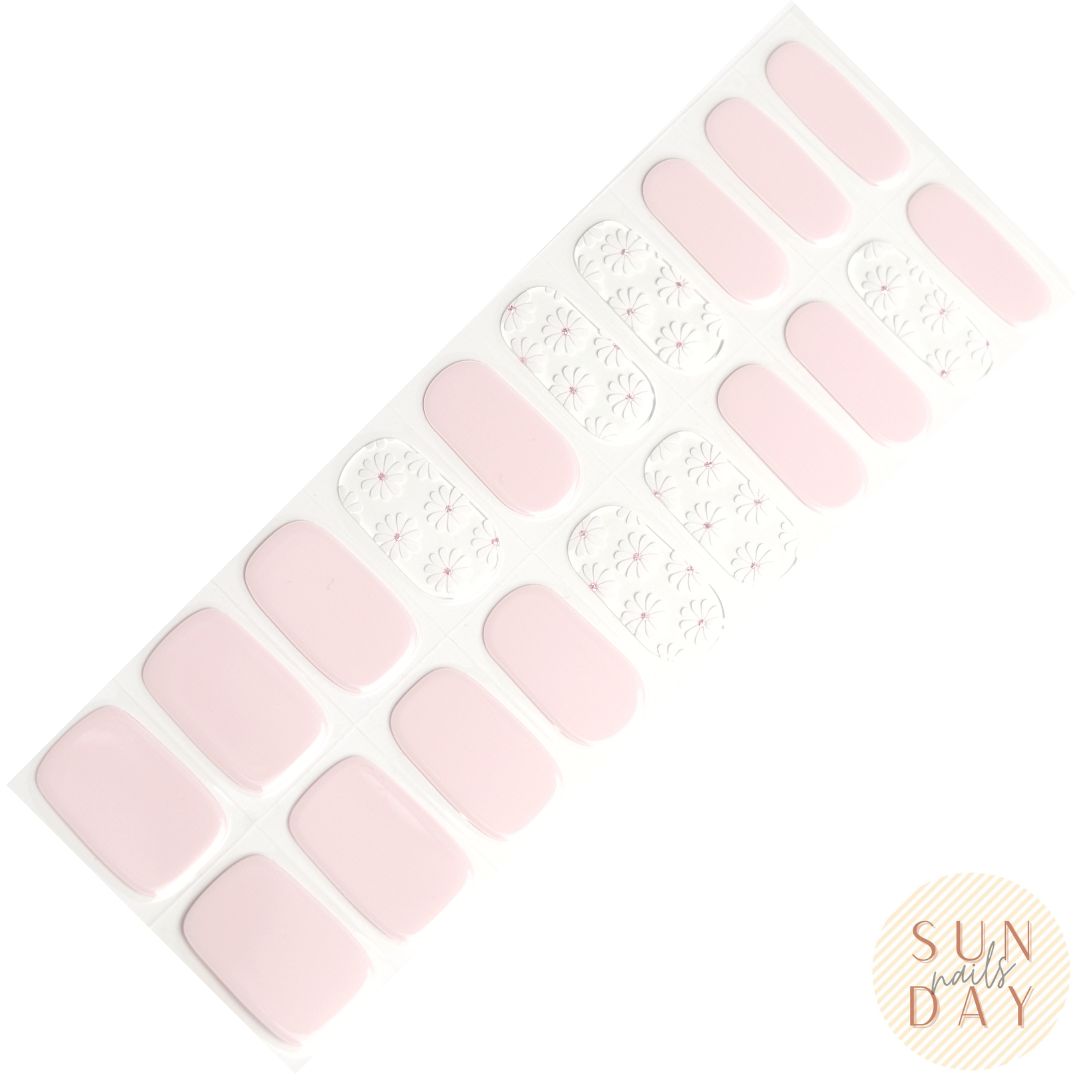 Dainty Daisies Semi Cured Gel Nail Sticker Kit – Sunday Nails
