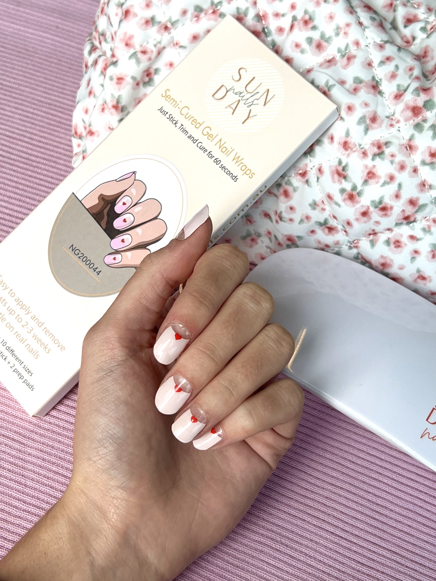 French Ombre Semi Cured Gel Nail Sticker Kit – Sunday Nails