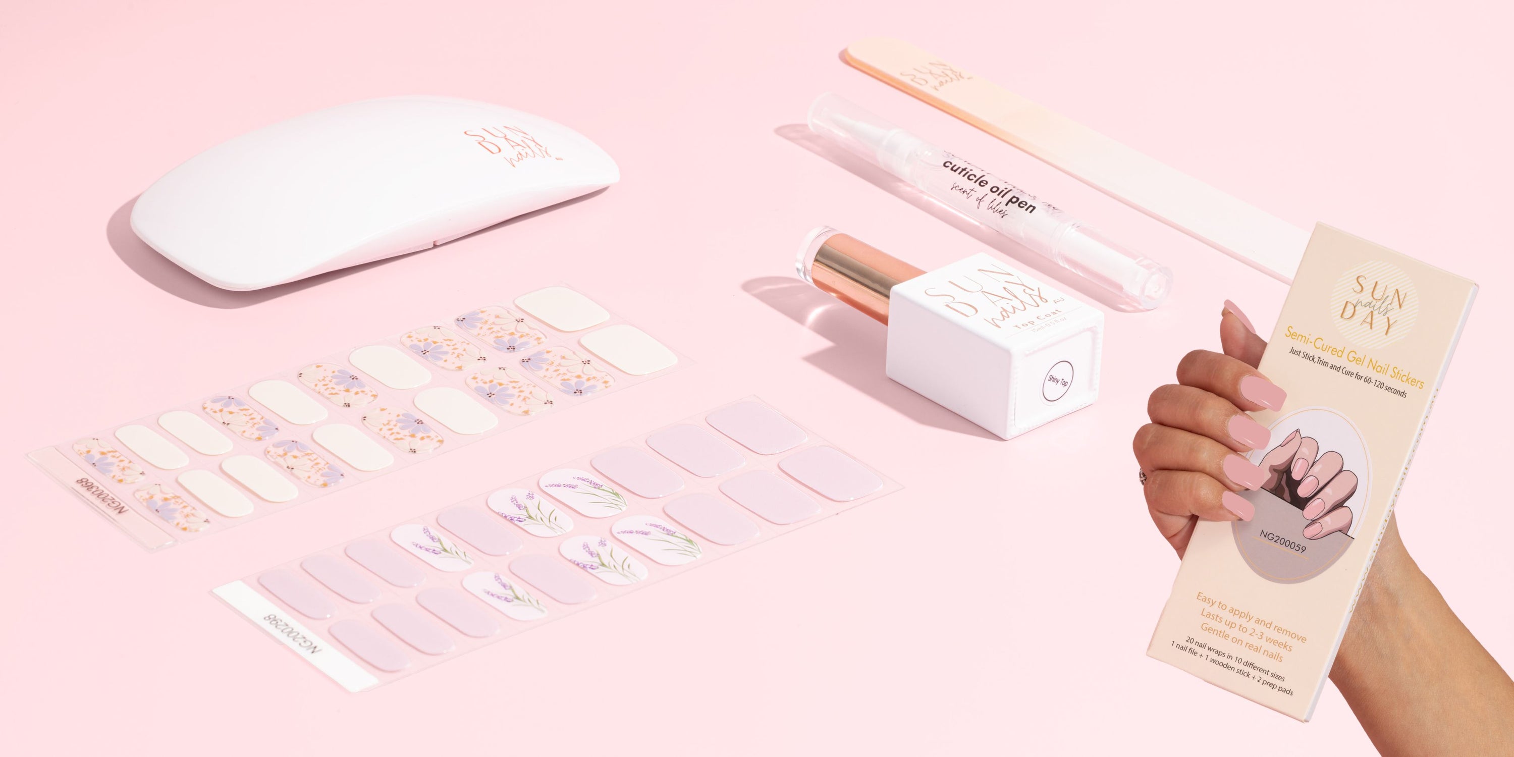 Semi Cured Gel Nail Stickers Australia | Sunday Nails